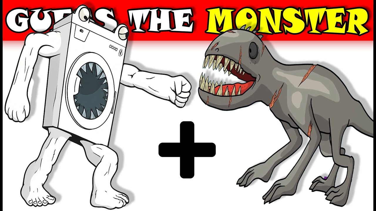 Guess The Monster 🧼🦖 Huge Washing Machine vs. Behemoth! Creepy Monster ...