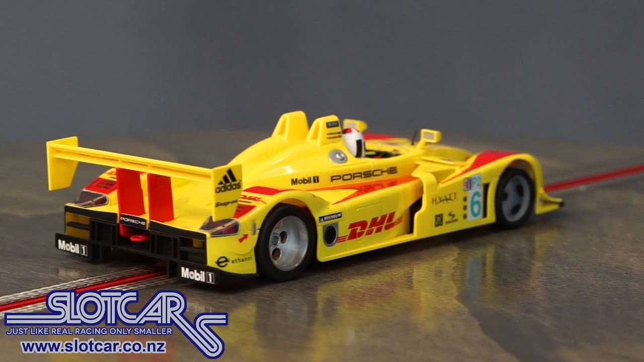 Avant Slot Car Porsche Spyder LMP DHL Orozco 6 Slotcar 50602 - YouTube