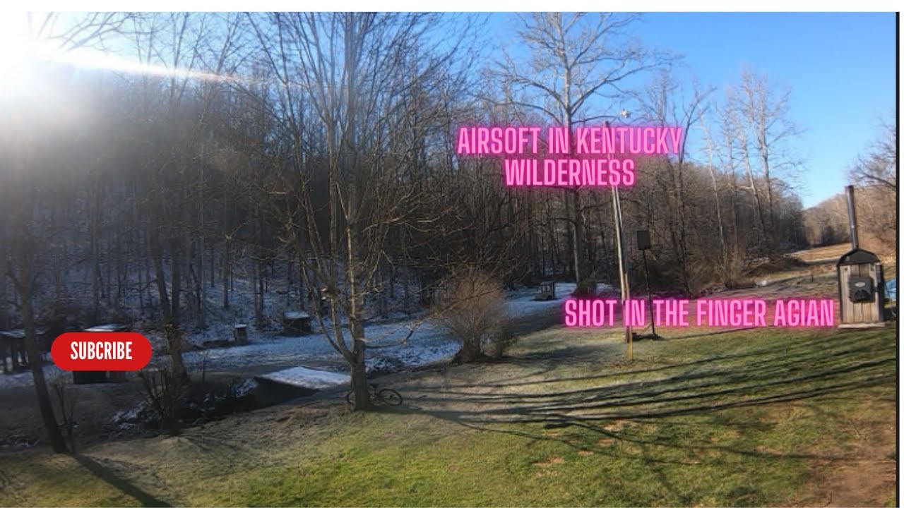 Playing airsoft in my cousins' woods shot in the finger serval times ...