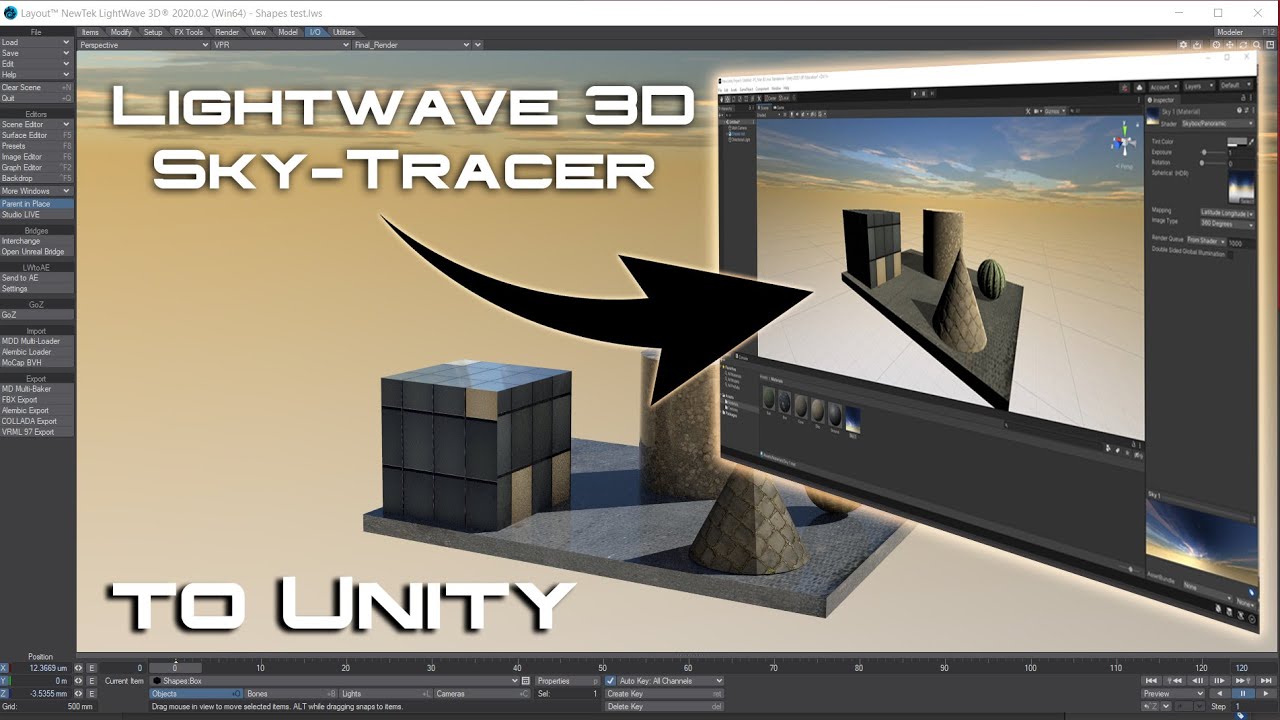 Lightwave 3D Sky tracer to Unity tutorial - YouTube