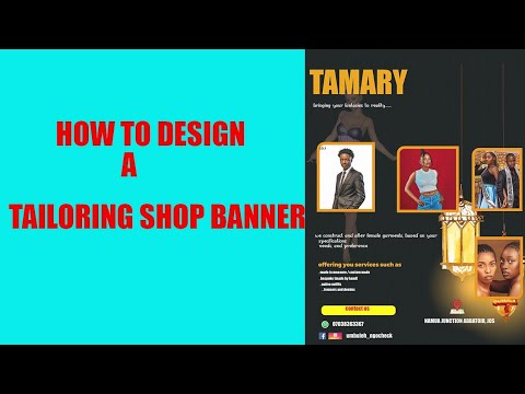 how to design a tailoring shop banner - fashion graphic design in adobe ...