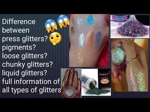 Difference between every glitters [pigments] #makeup #informative # ...