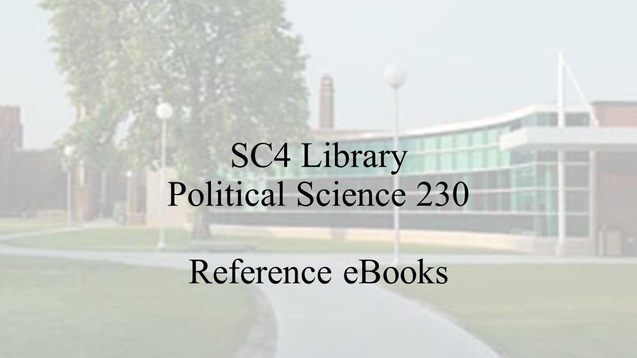 SC4 Library PS230 Reference eBooks - YouTube