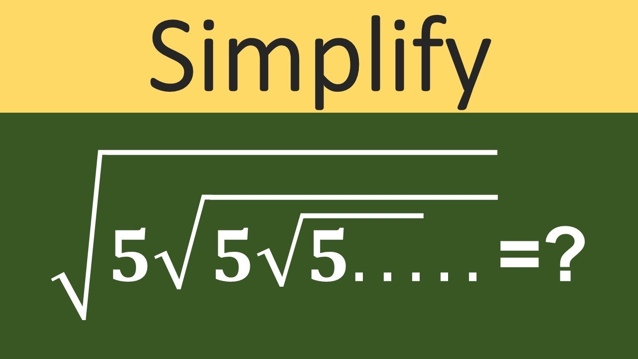 A Nice Mathematics simplification problem | Radical Square Root problem |#maths | #numberseries ...