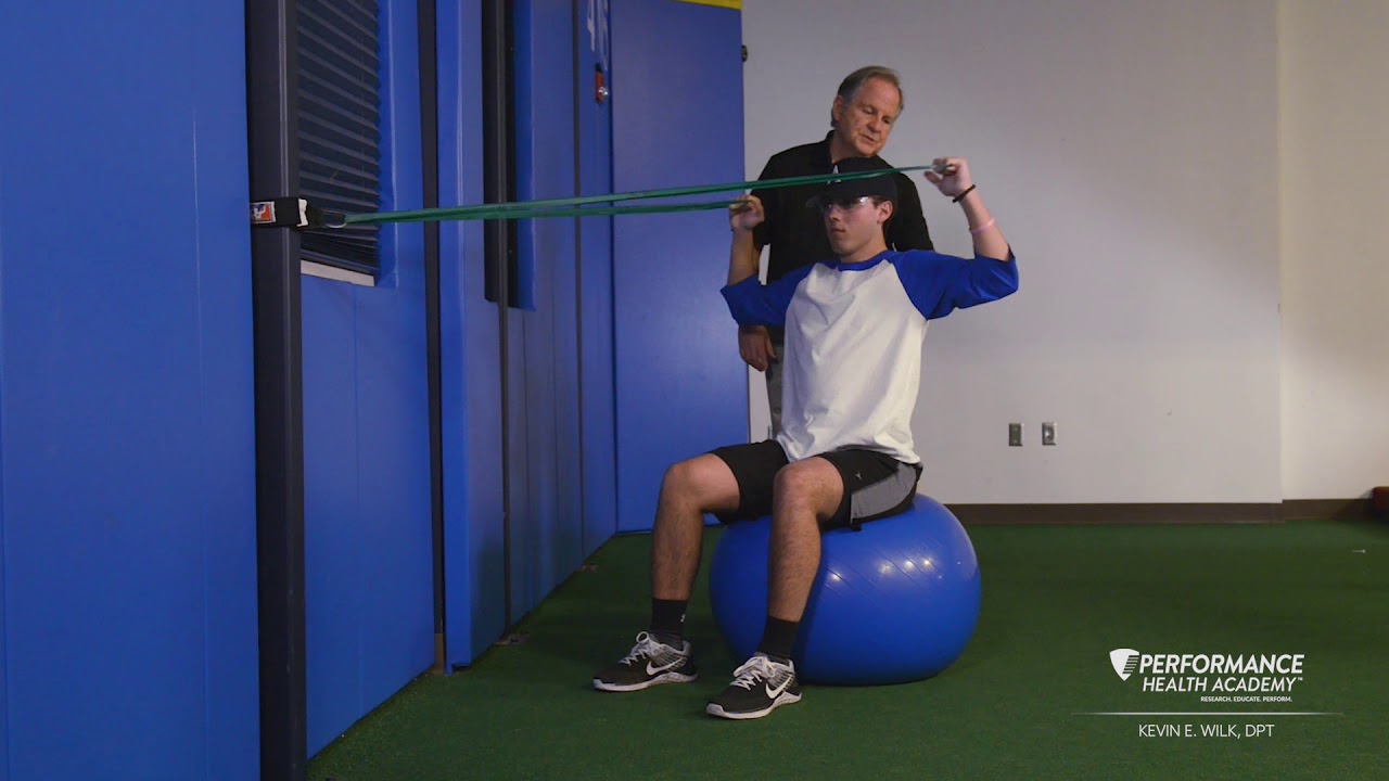 Seated Rows into External Rotation - YouTube