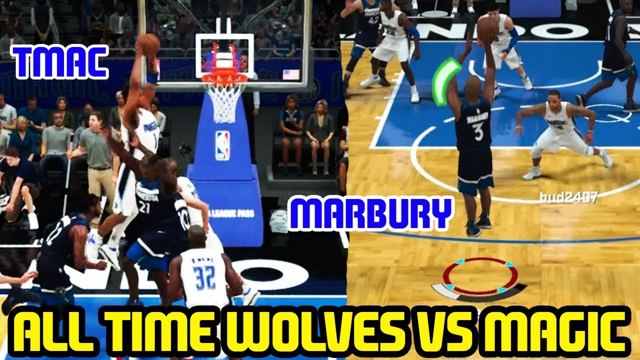 ALL TIME WOLVES VS MAGIC! MARBURY & KG VS BUD! NBA 2K18 - YouTube