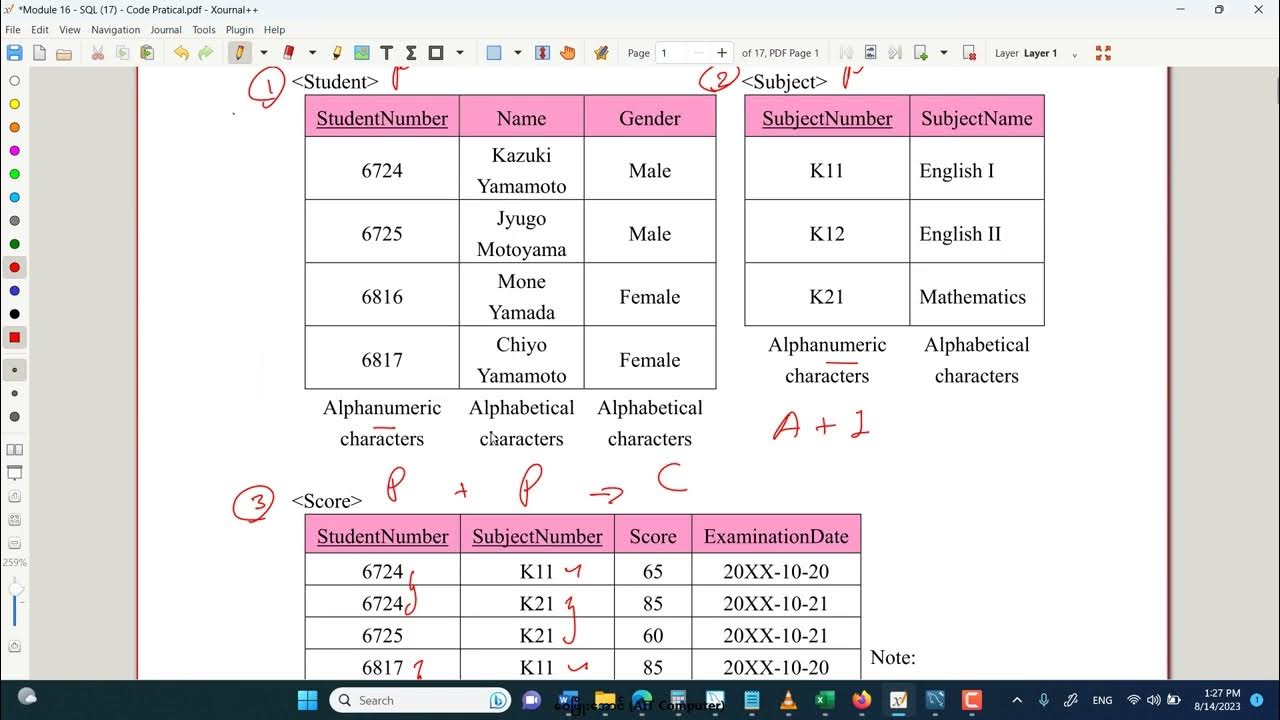 05 ex02 Define table Score - YouTube