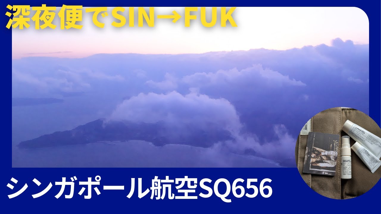 【シンガポール航空ビジネスクラス】シンガポール⇒福岡 SQ656便 - YouTube