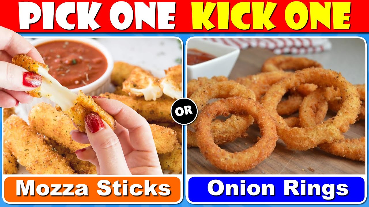 Pick One Kick One JUNK FOOD & SNACKS Edition 🍔🌭🍫🍨 - YouTube