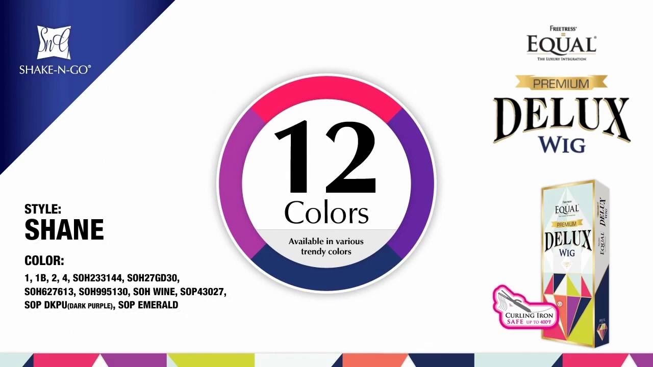 12 Colors of Freetress Equal Synthetic Premium Delux Wig - SHANE ...