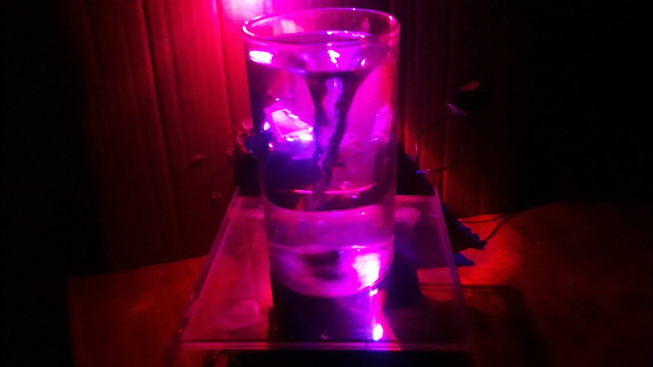 How to make a cyclone in water with CPU fan, magnets and 12v adapter ...