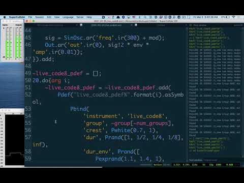 001 Live Code FM Synthesis (SuperCollider) - YouTube