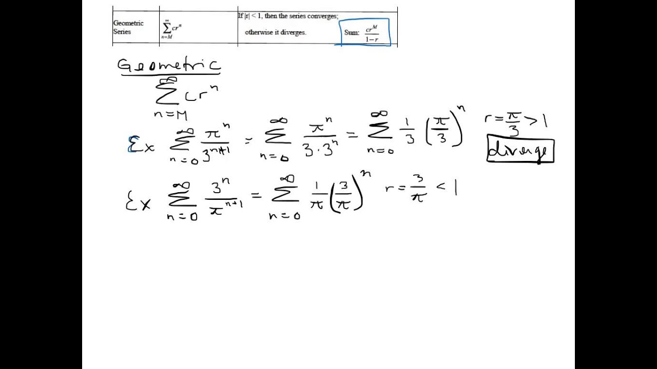 Geometric and p-series - YouTube