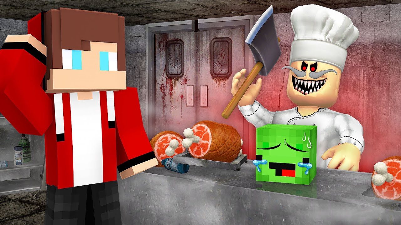 JJ and Mikey Escape From Butcher Shop in Minecraft - Maizen Challenge - YouTube