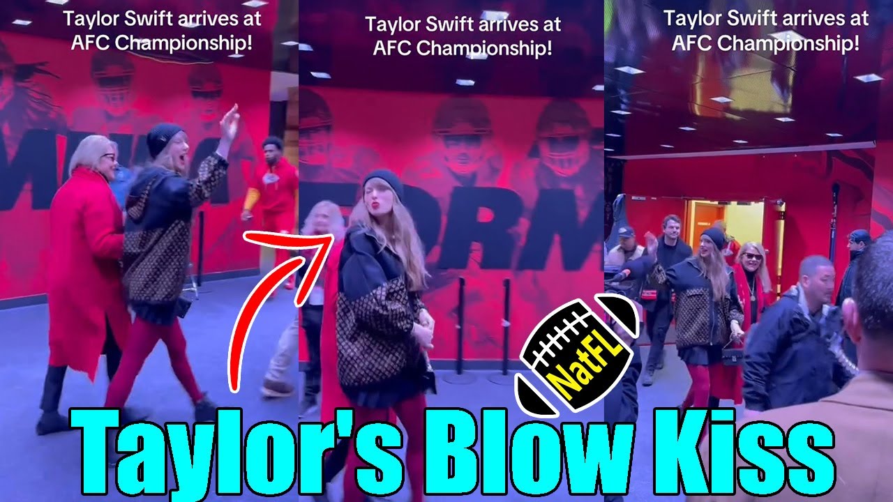 The crowd at Arrowhead cheered as Taylor Swift blew them a kiss before ...