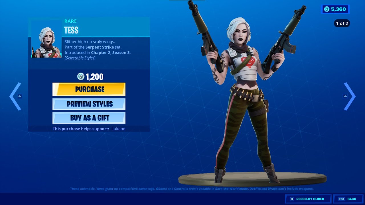 Fortnite Item Shop Countdown | NEW Tess Skin OUT! (Fortnite Shop Reset ...