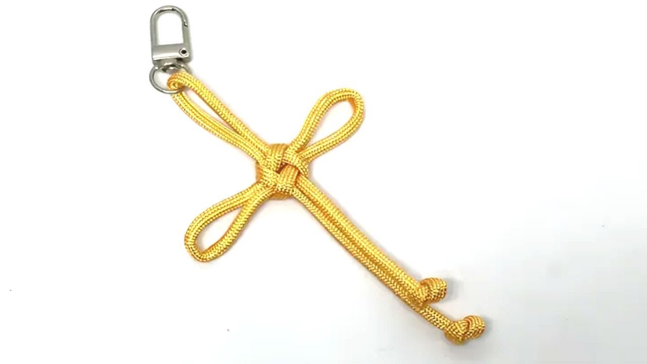 십자 리본 키체인 만들기 How to make a Cross Ribbon key chain. - YouTube