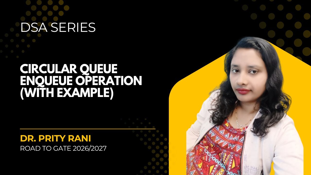 Lec 36: Circular Queue Enqueue Operation (with example) - YouTube