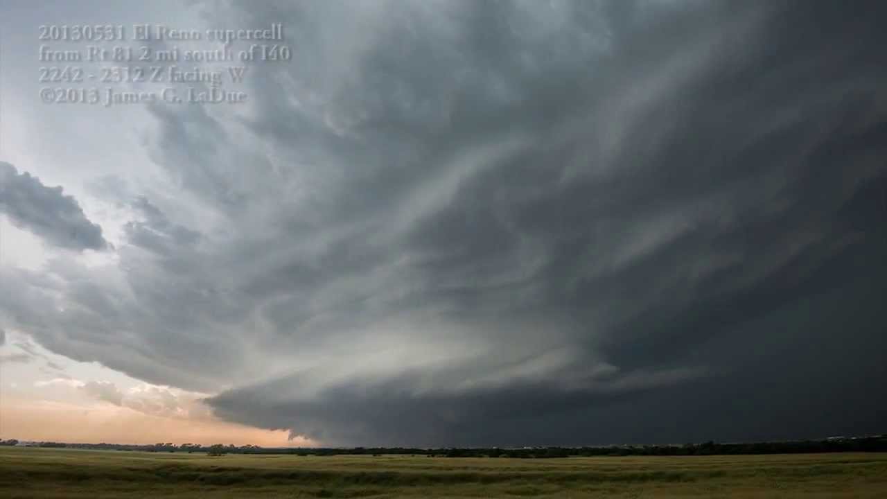 2013 May 31 El Reno tornadic supercell time lapse - YouTube