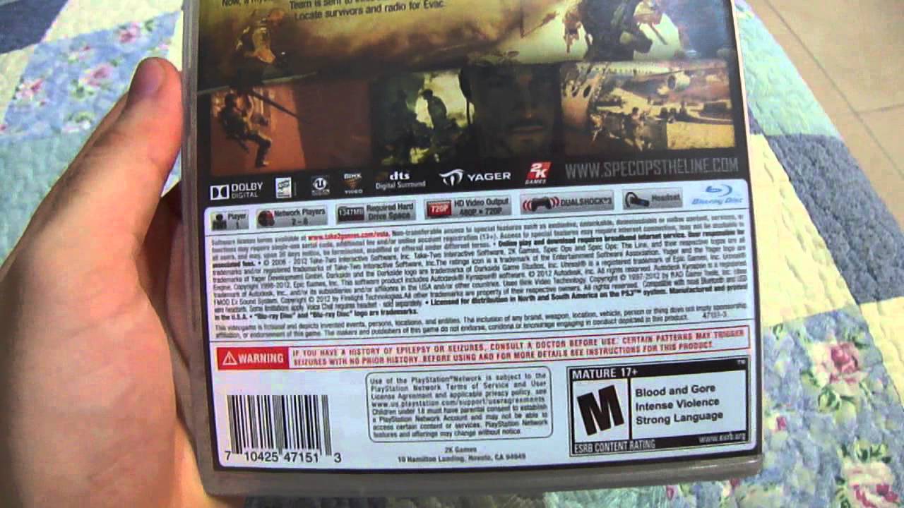 Unboxing Spec Ops The Line PS3 - YouTube