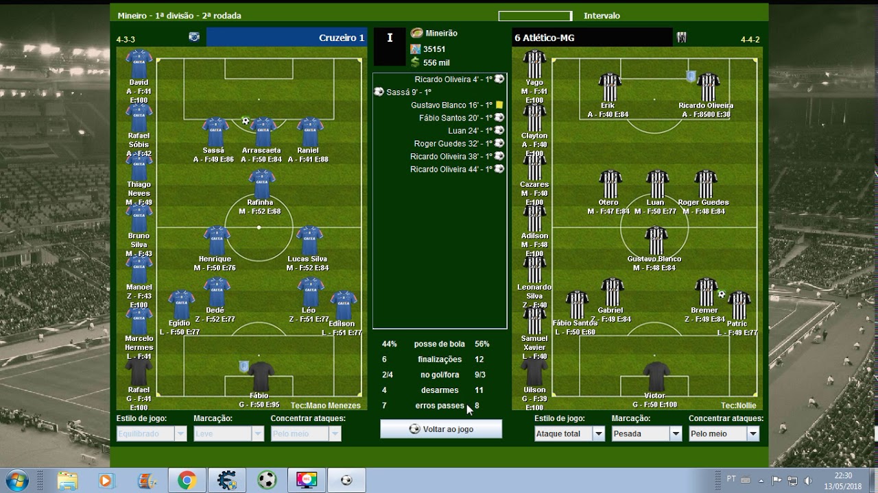 Brasfoot 2018 !!! como nunca perder no Brasfoot 2018 R$$$ Goleando os ...