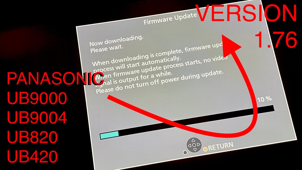 Panasonic New Firmware 1.76 for UB420 UB820 UB9000 UB9004 and Firmware Update Step by Step ...