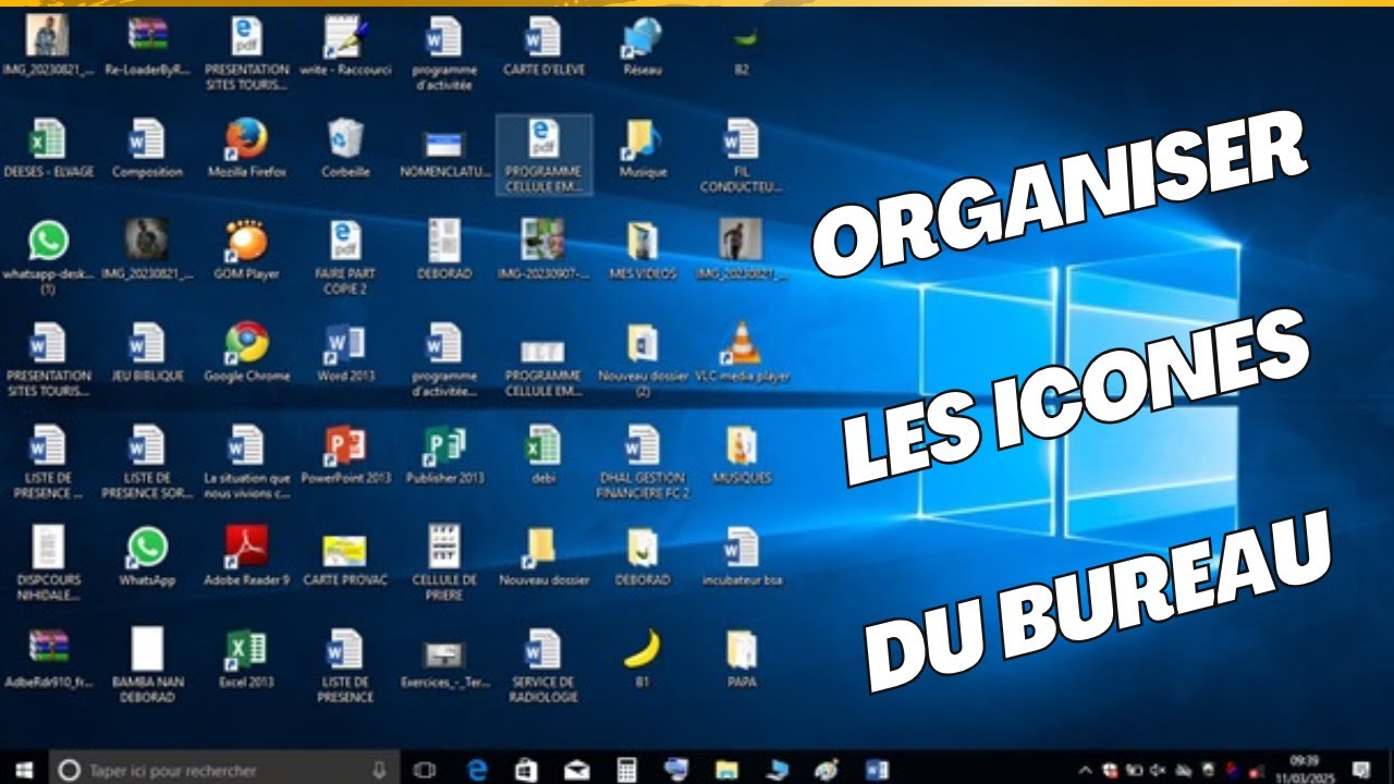 Comment Organiser Les Icônes Sur Le Bureau de l'Ordinateur - YouTube