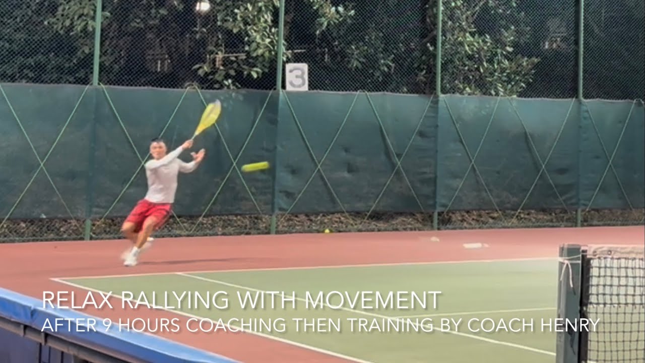 Relax rallying with movement🎾after 9 hours coaching then training with ...