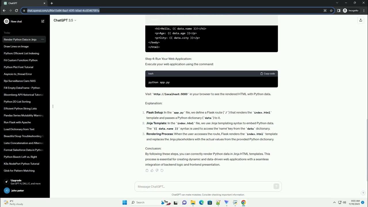 How Do I Correctly Render Python Data In Jinja Html Templates Youtube