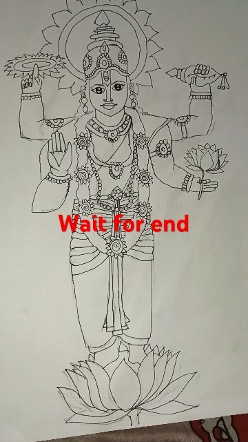 Drawing of Lord vishnu #narayan #like #subscribe #viralshort - YouTube