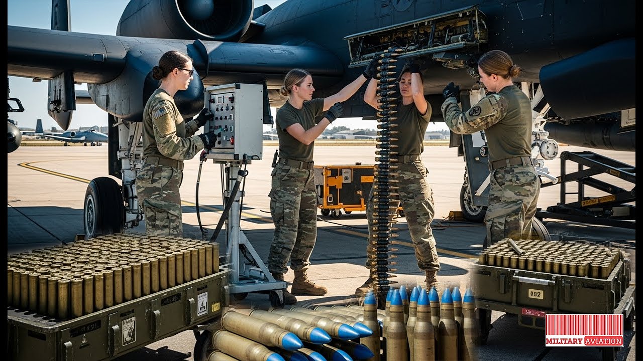 Venezuela Shocked! US Air Force Loads Thousands of 20mm Ammunition onto Fighter Jets - YouTube