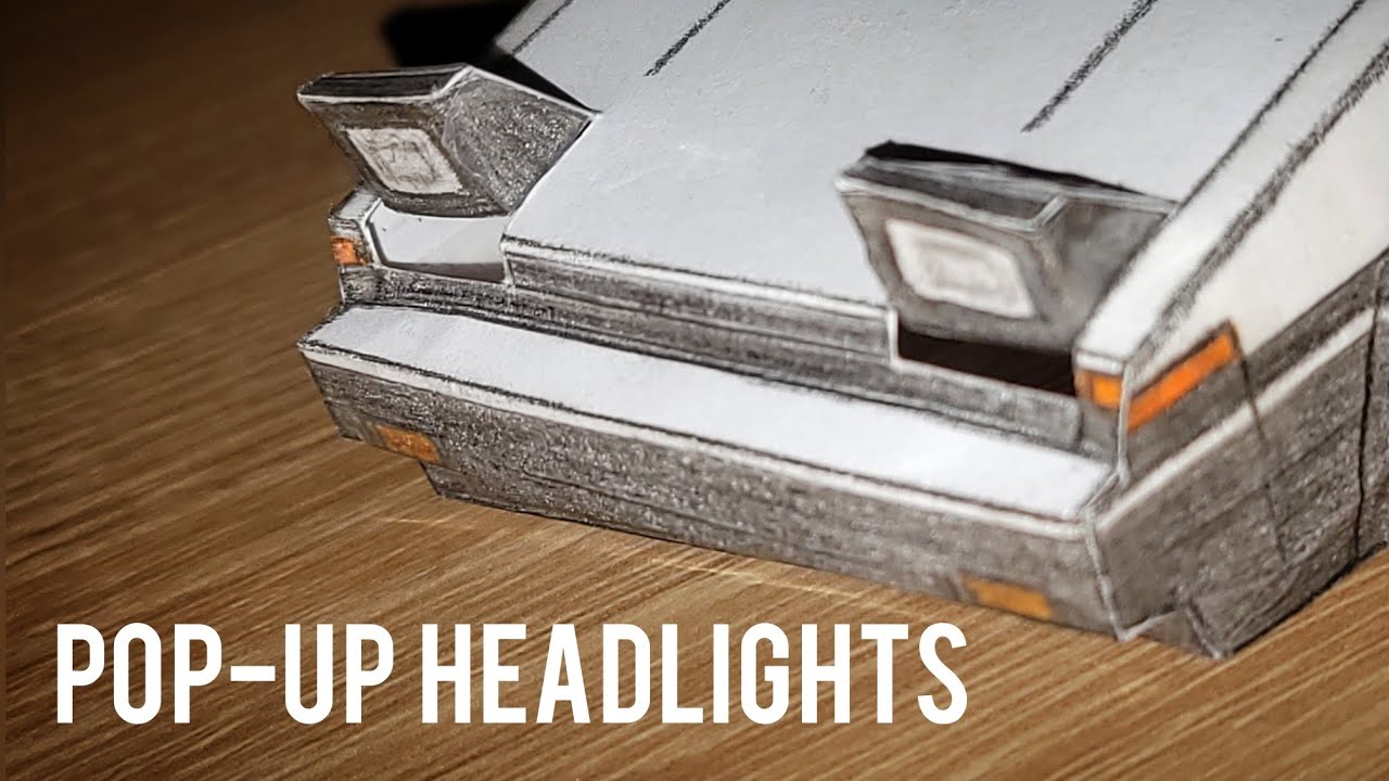 How to Make Pop-up Headlights for Your Paper Car | Tutorial - YouTube
