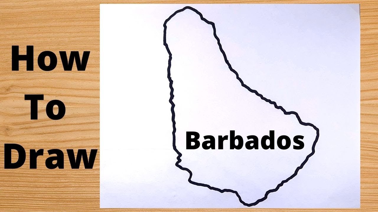 Barbados Map Drawing - Easy Way - YouTube