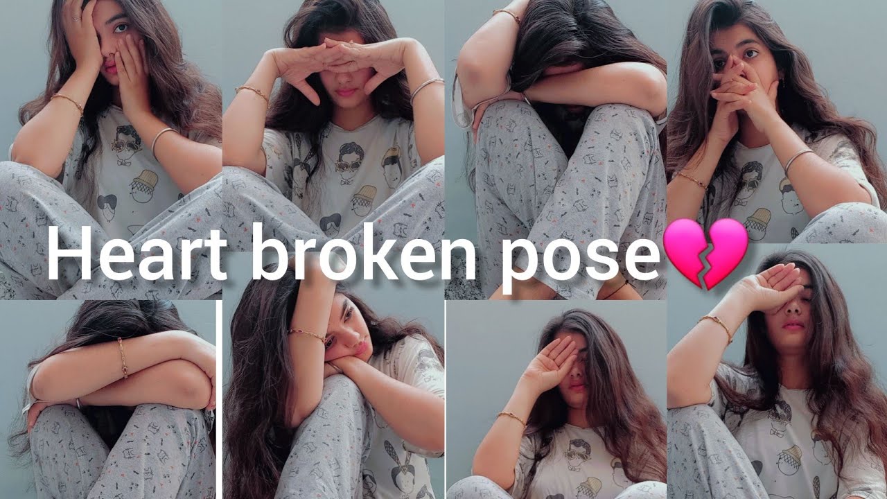 Heart broken pose💔 | Miss you | Sad Poses | Snapchat selfie Poses for ...