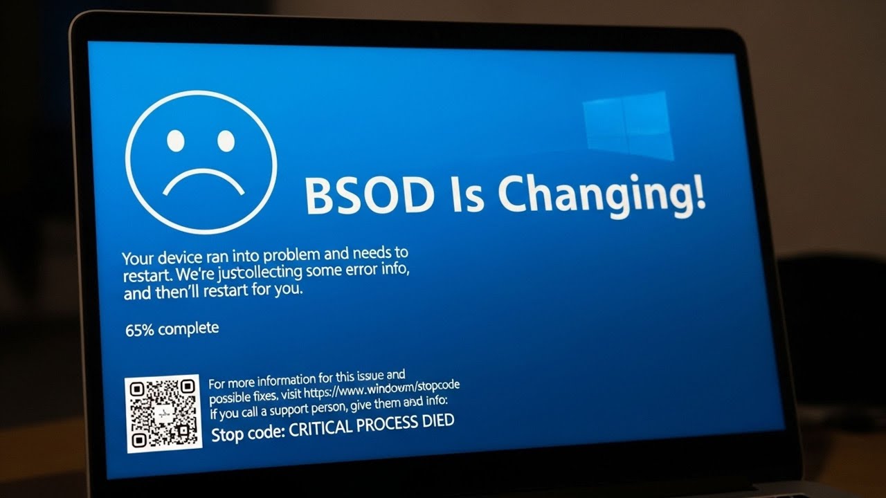 After 32 Years, The BSOD Is Changing (Blue Screen Of Death) - YouTube