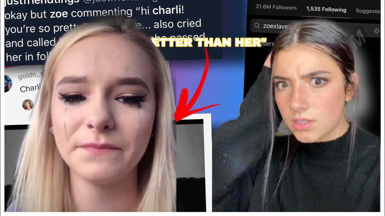 ZOE Laverne CRYING after charli d’amelio passes her in followers ...