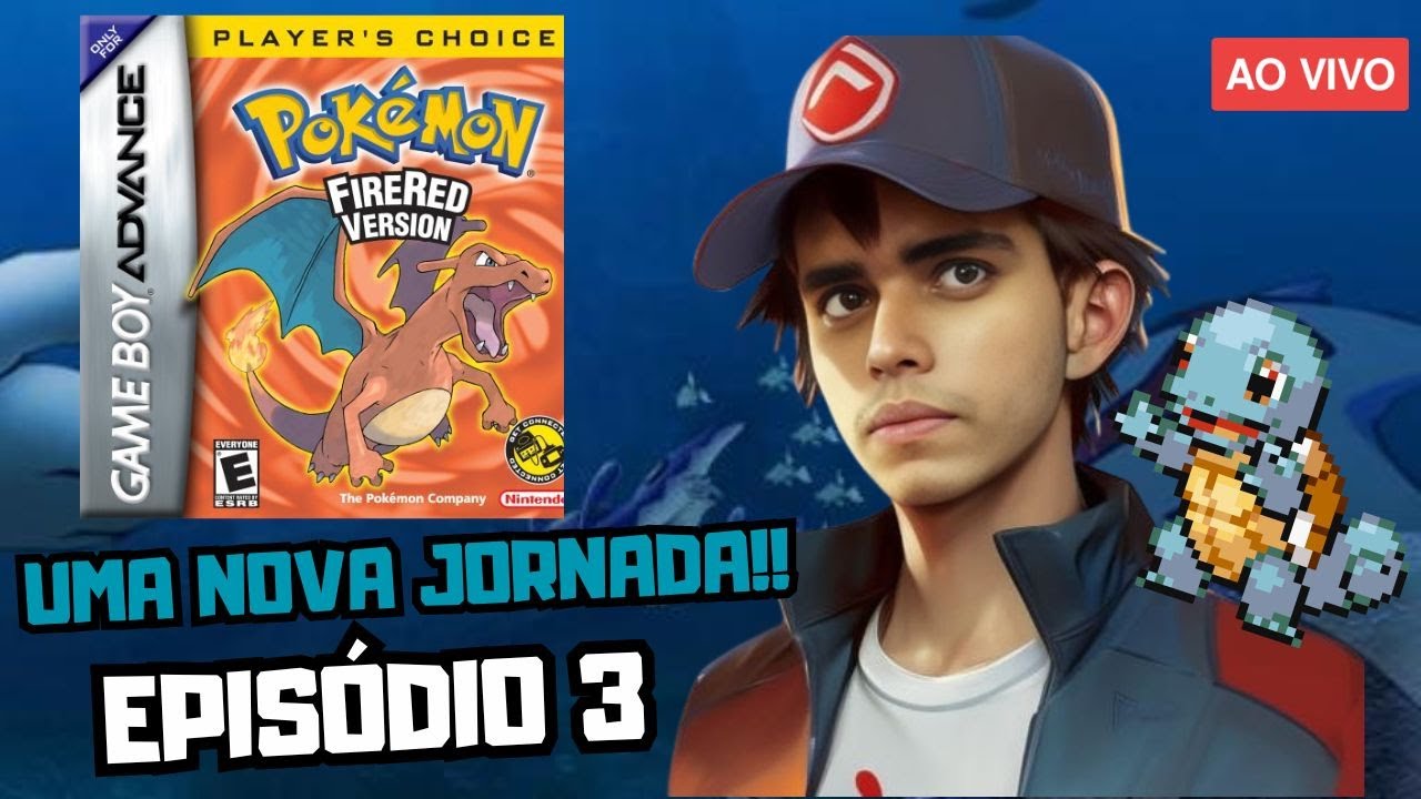 🔴LIVE POKEMON FIRE RED GBA UMA NOVA JORNADA!! EPISÓDIO 3 LOCADORA DE ...