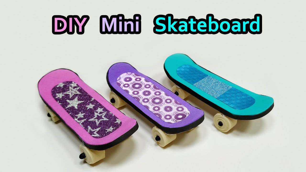 DIY Miniature Fingerboard Skateboard / How To Make A Cute Little ...