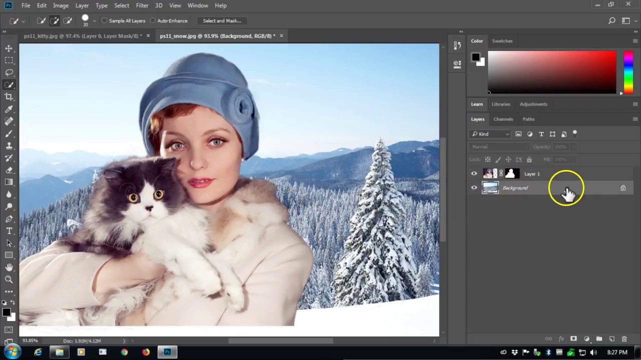 Quick Selection and Refine Edge tools for Adobe Photoshop 2018 - YouTube