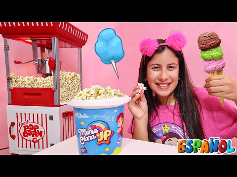Maria Clara y JP enseñan a hacer palomitas, algodón de azúcar y helado saludable