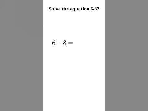 Solve 6-8 - YouTube