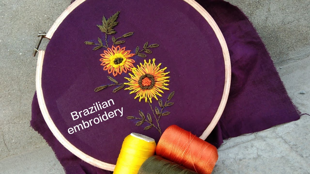 Hand embroidery | Brazilian embroidery | cast on stitch | Knotted ...