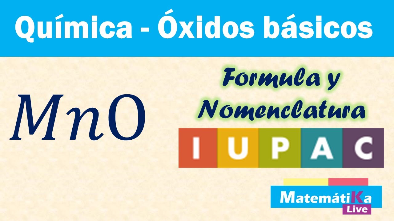 Nomenclatura y formulación del Monóxido de Manganeso MnO - YouTube