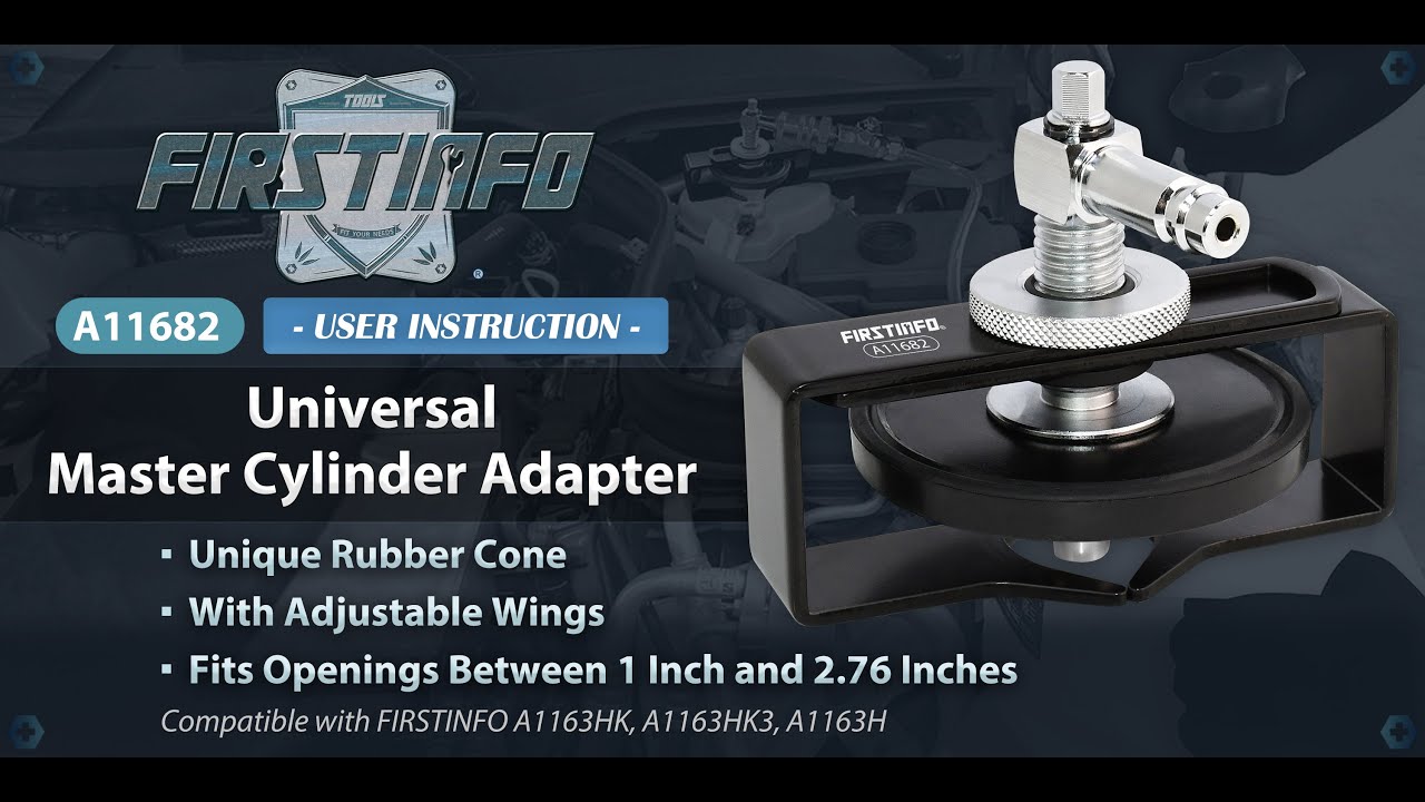FIRSTINFO A11682 Universal Rubber Master Cylinder Adapter - YouTube
