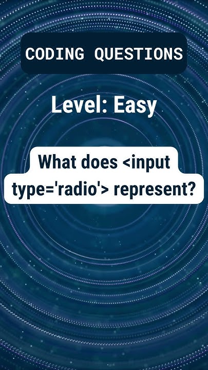 HTML Input Types Explained: What's a Radio Button? #Shorts #codingchallenge #html - YouTube