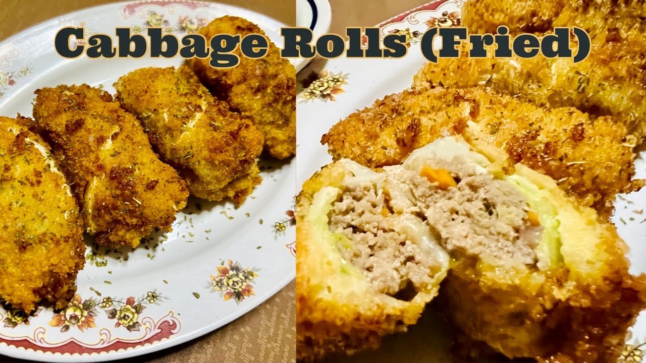 Cabbage Rolls (Fried) - YouTube