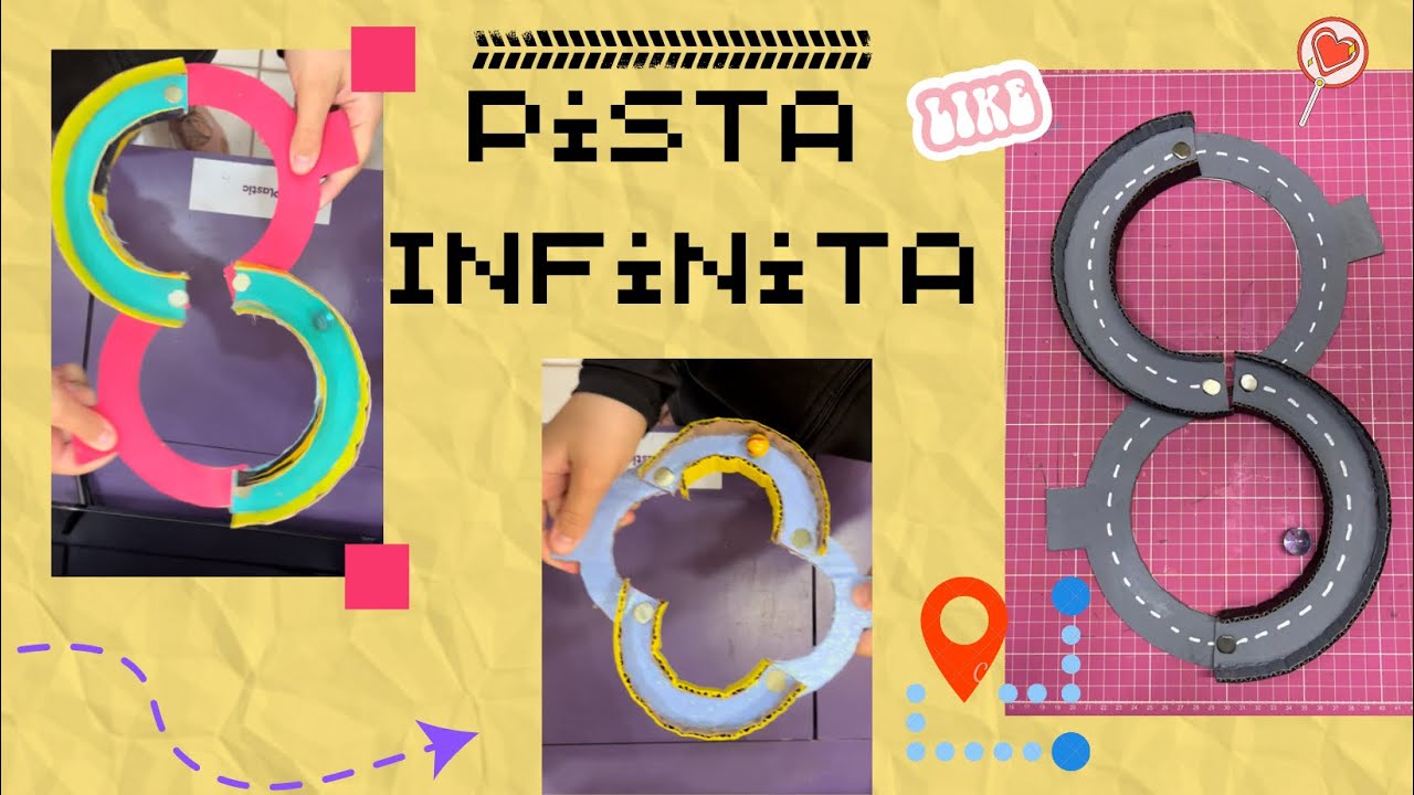 ♾PISTA INFINITA - percurso sincronizado com bolinha - cardboard toy ...