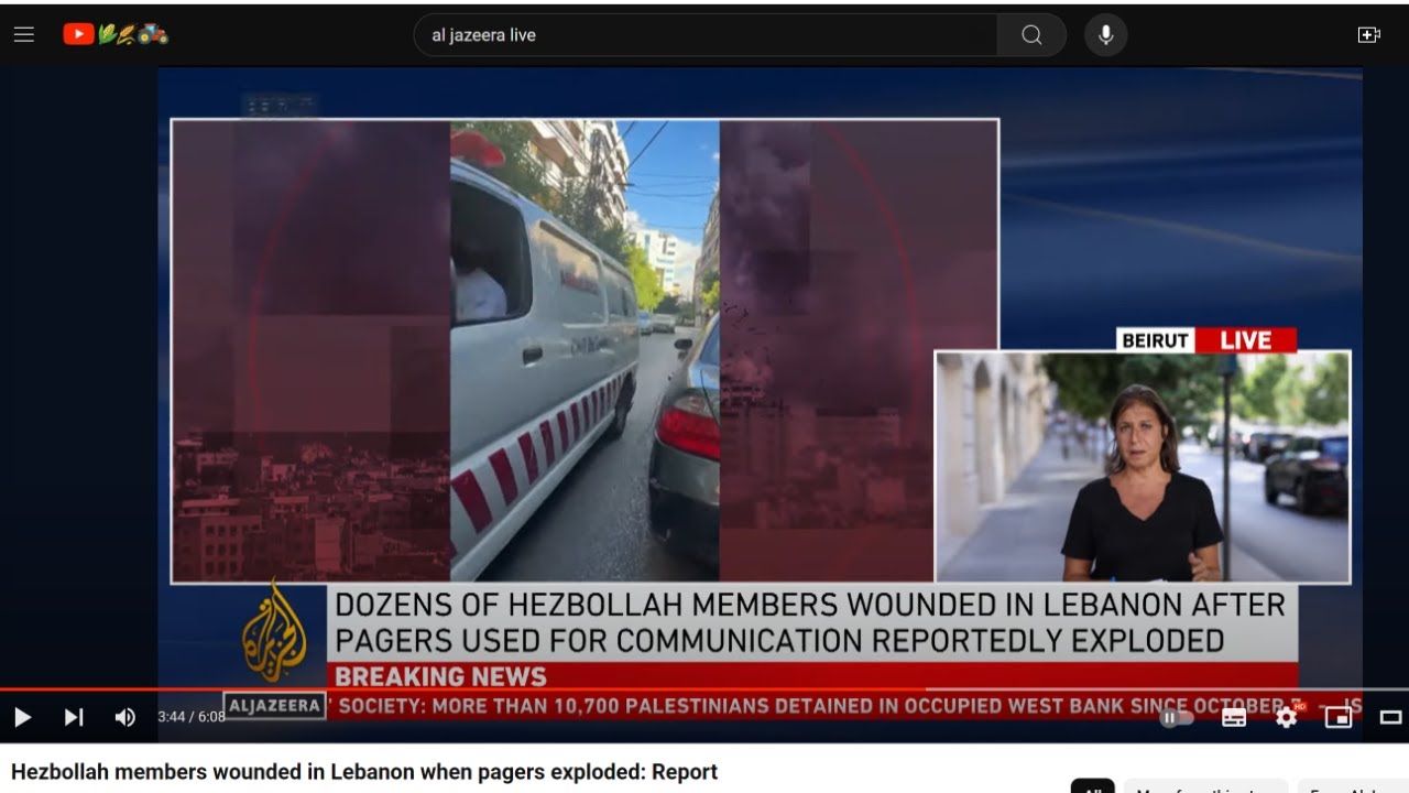 BREAKING NEWS: ISRAELIS DETONATE HEZBOLLAH PAGERS WITH REMOTE EXPLOSION 3000 INJURED & DOZENS ...