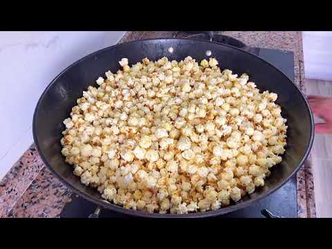Deep fried popcorn A pot full of popcorn every day - YouTube