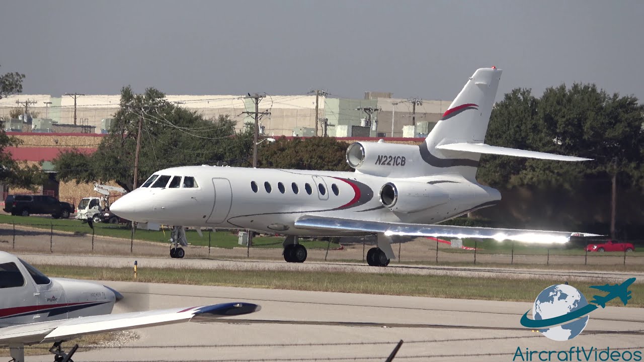 Falcon 320 LLC Dassault Mystere Falcon 50 [N221CB] -- UHD 4K - YouTube